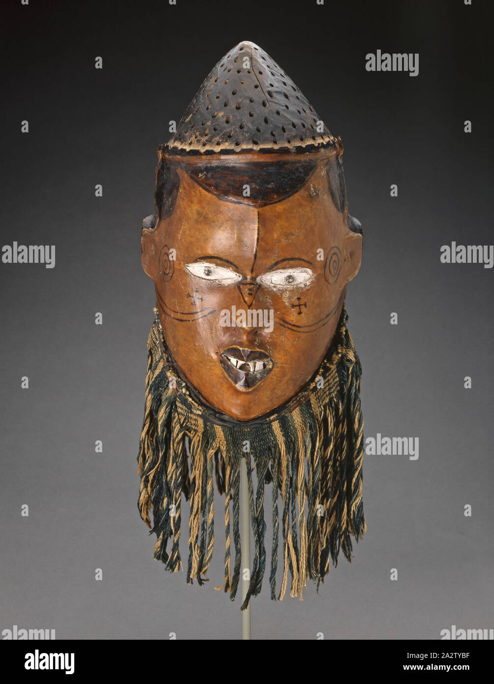Janus-faced helmet mask, Ejagham people, 20th century, wood, skin ...