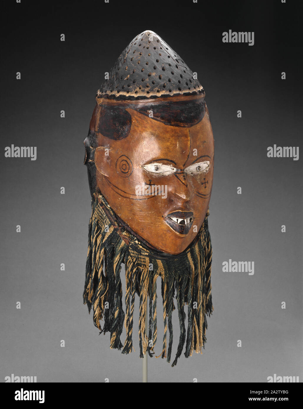 Janus-faced helmet mask, Ejagham people, 20th century, wood, skin ...