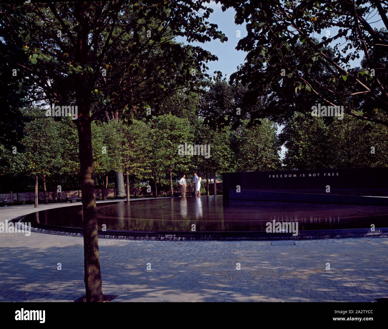 Reflecting pool at the Korean War Veterans Memorial, Washington, D.C ...
