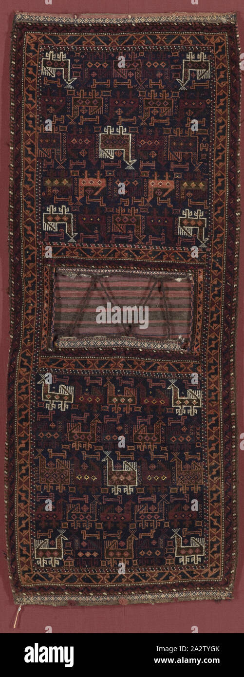 saddle bag, Baluchi people, mid-19th century, wool with silk, Textile ...