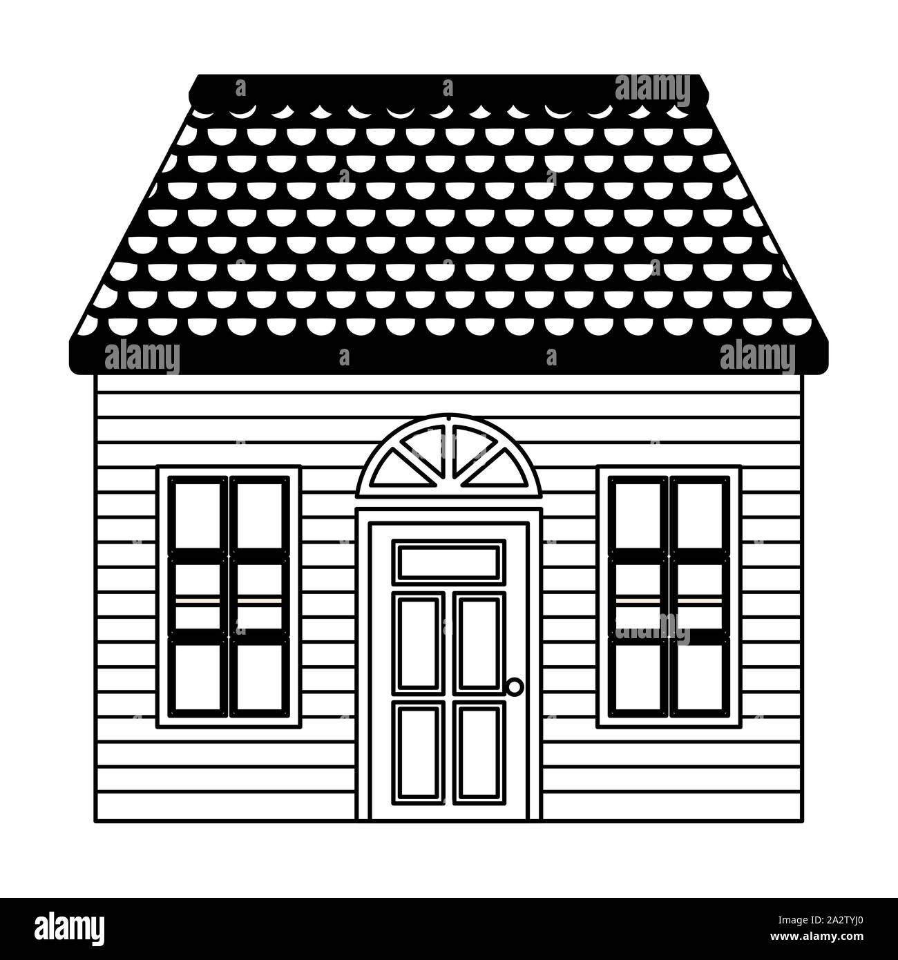 beauty house autumn facade icon Stock Vector Image & Art - Alamy