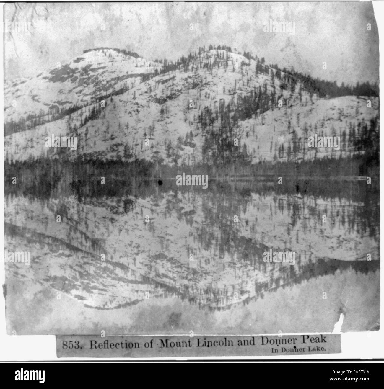 Reflection of nature and lakes Black and White Stock Photos & Images ...