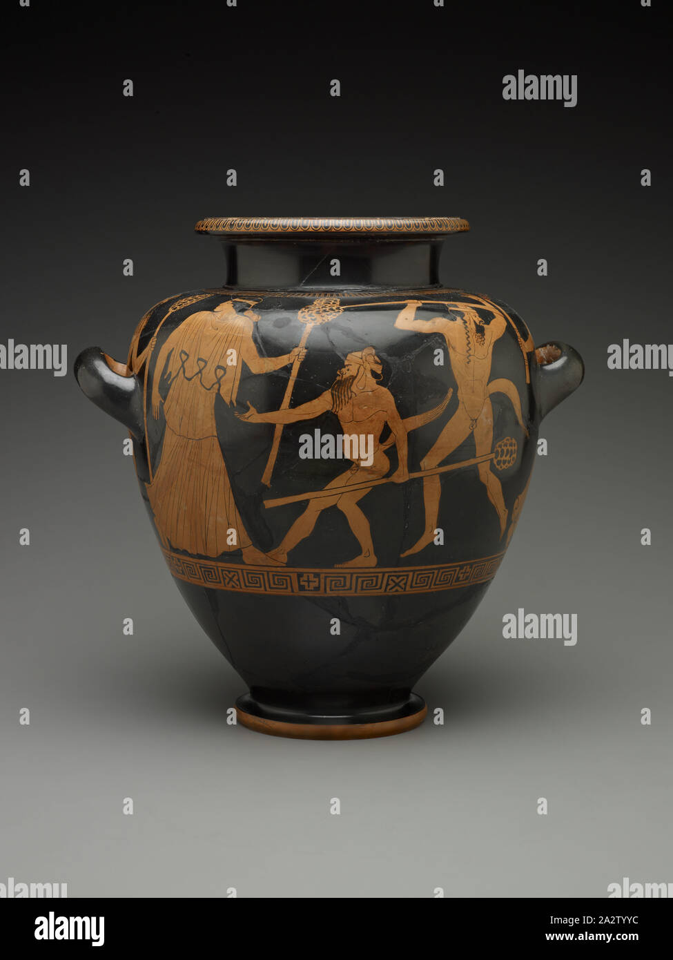 Red-figure Stamnos: Dionysiac Procession, 470-440 B.C.E., terra-cotta ...