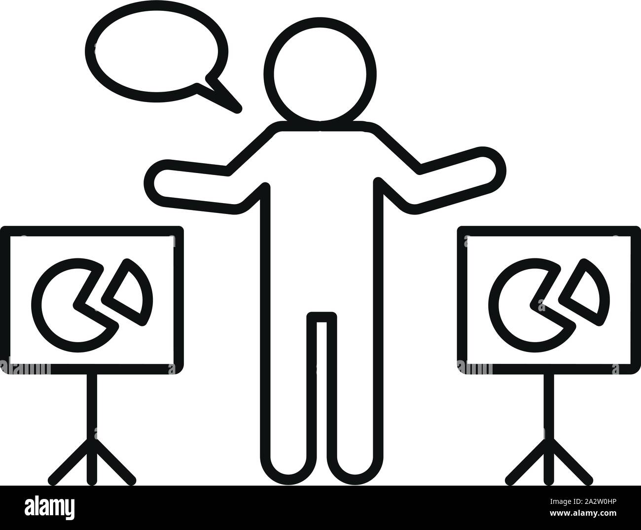 Lesson lecture icon. Outline lesson lecture vector icon for web design ...