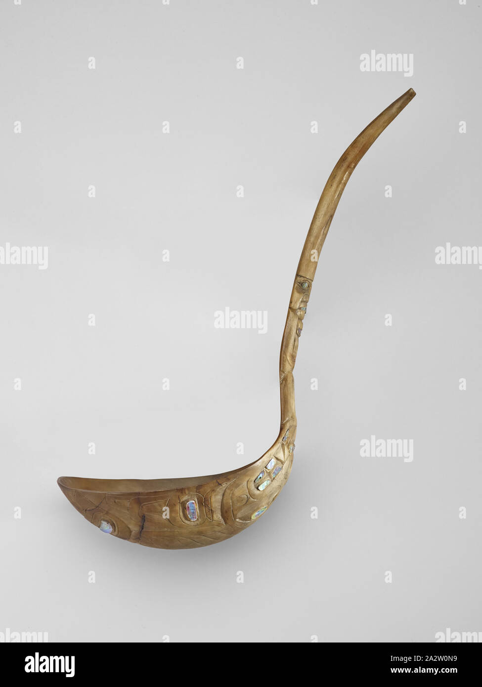 ceremonial feast ladle with representations of killer whale, bear, and ...