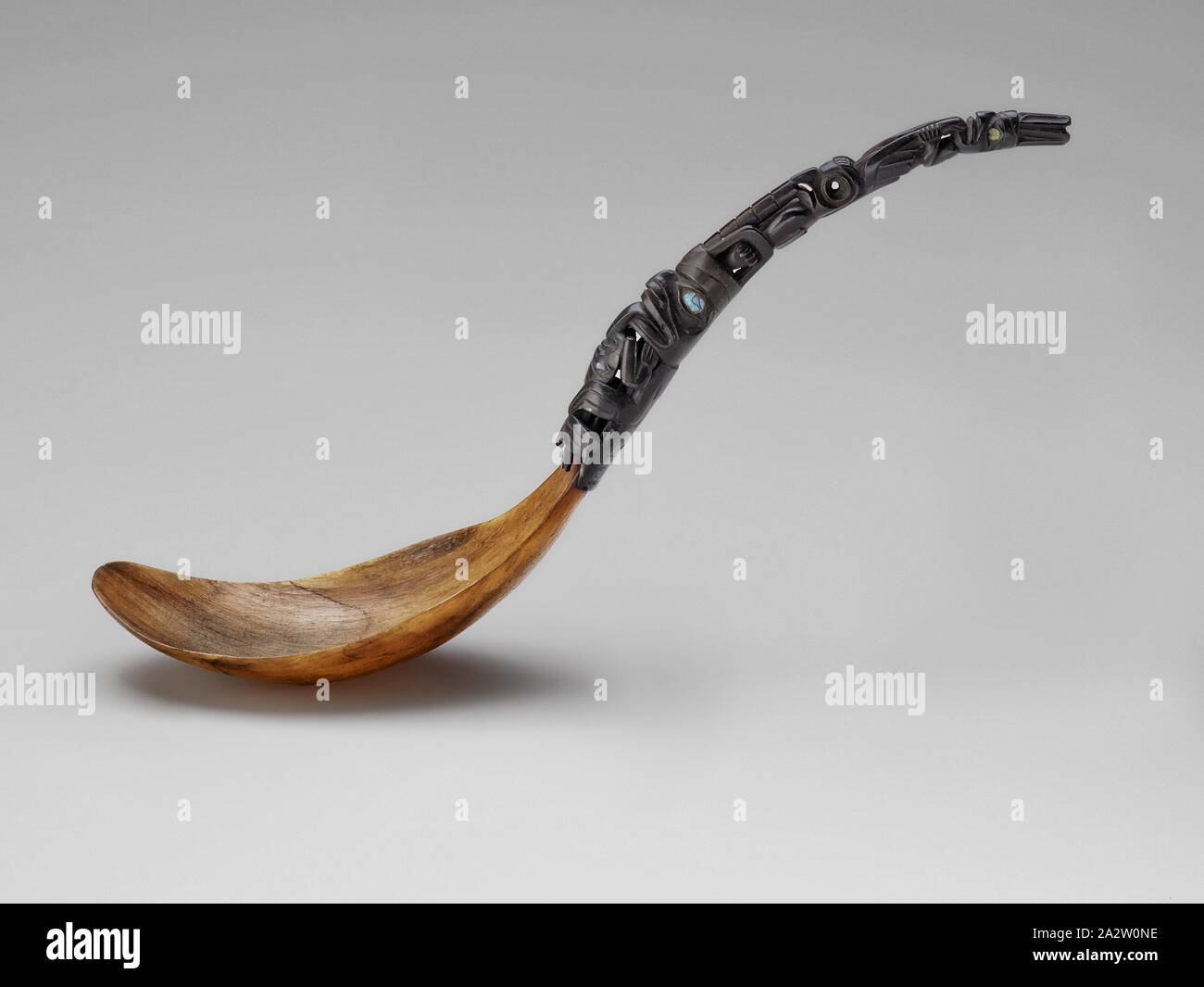 ceremonial feast ladle with representation of crest legend, Kaigani ...