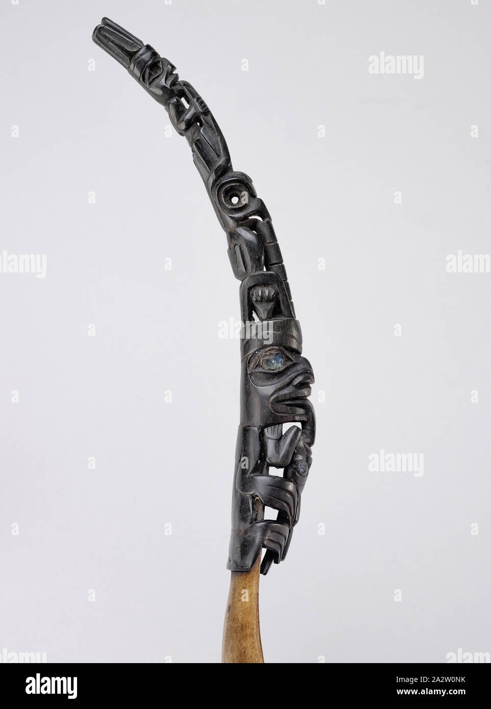 ceremonial feast ladle with representation of crest legend, Kaigani ...