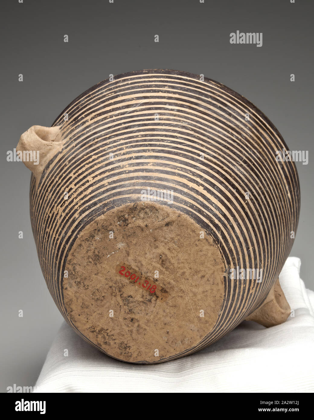 tall-neck jar with rings and dots at shoulder, Neolithic, Neolithic ...