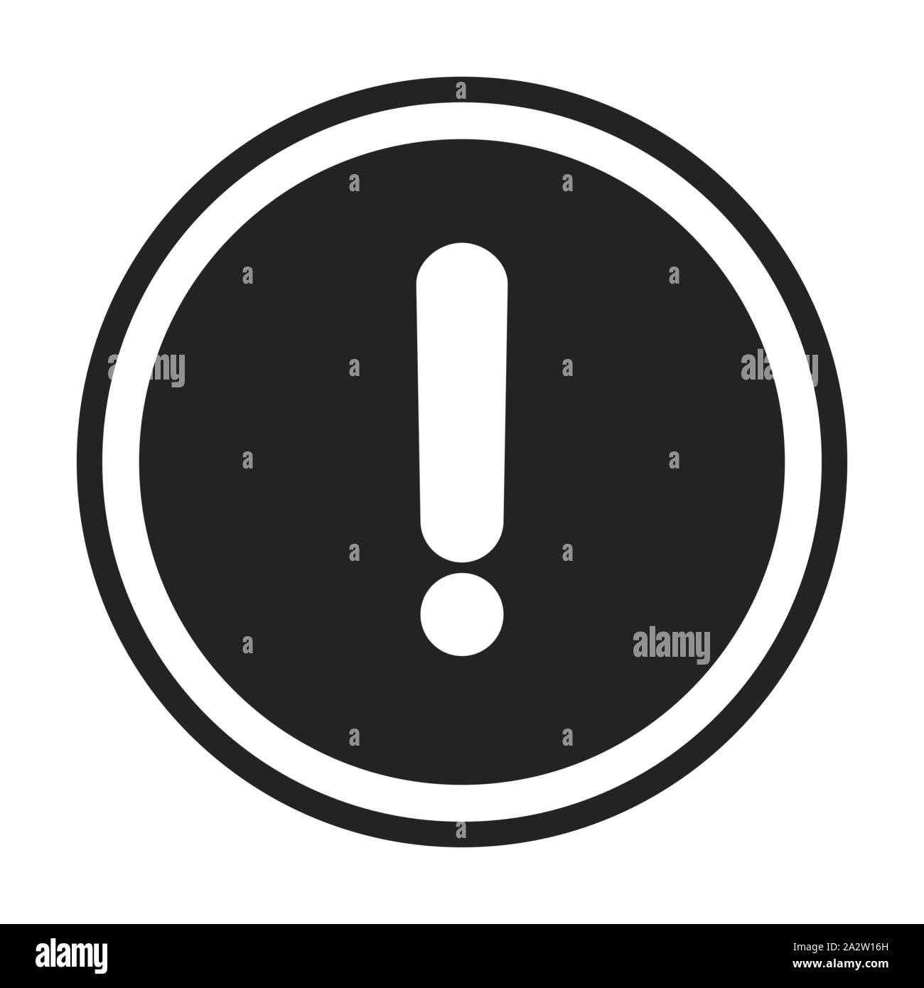 Exclamation mark icon flat icon. Single high quality outline symbol of ...