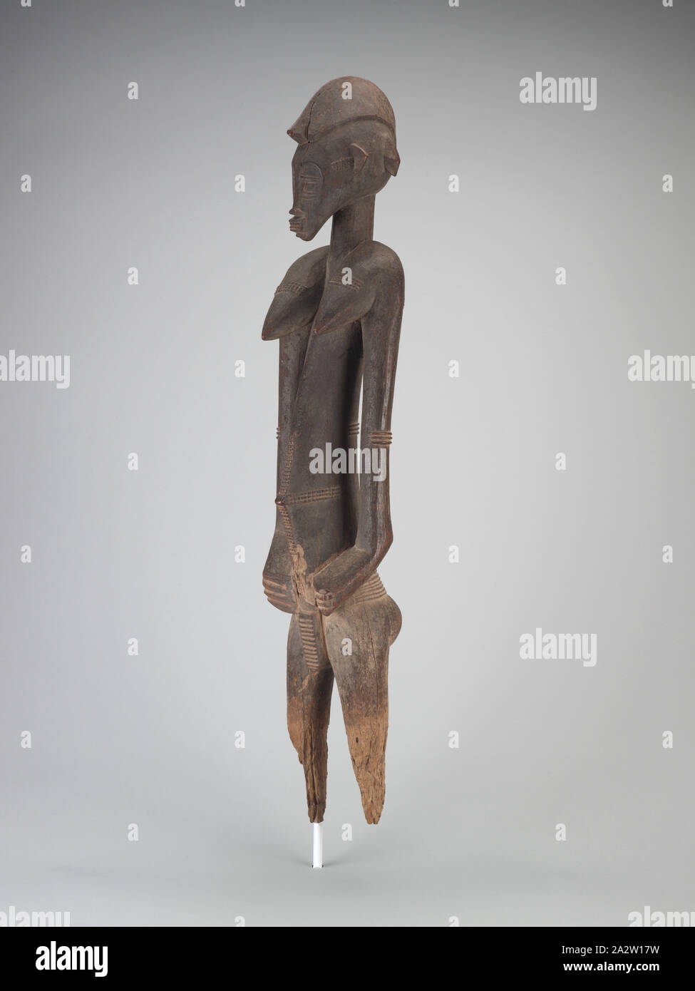female ancestor figure, Senufo people, 20th century, wood, 41-5/8 x 8 x ...