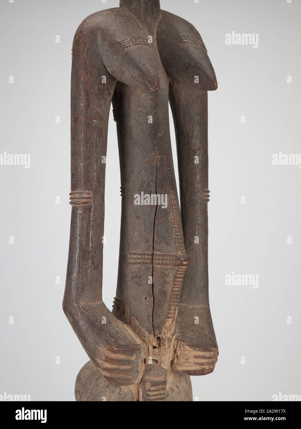 female ancestor figure, Senufo people, 20th century, wood, 41-5/8 x 8 x ...