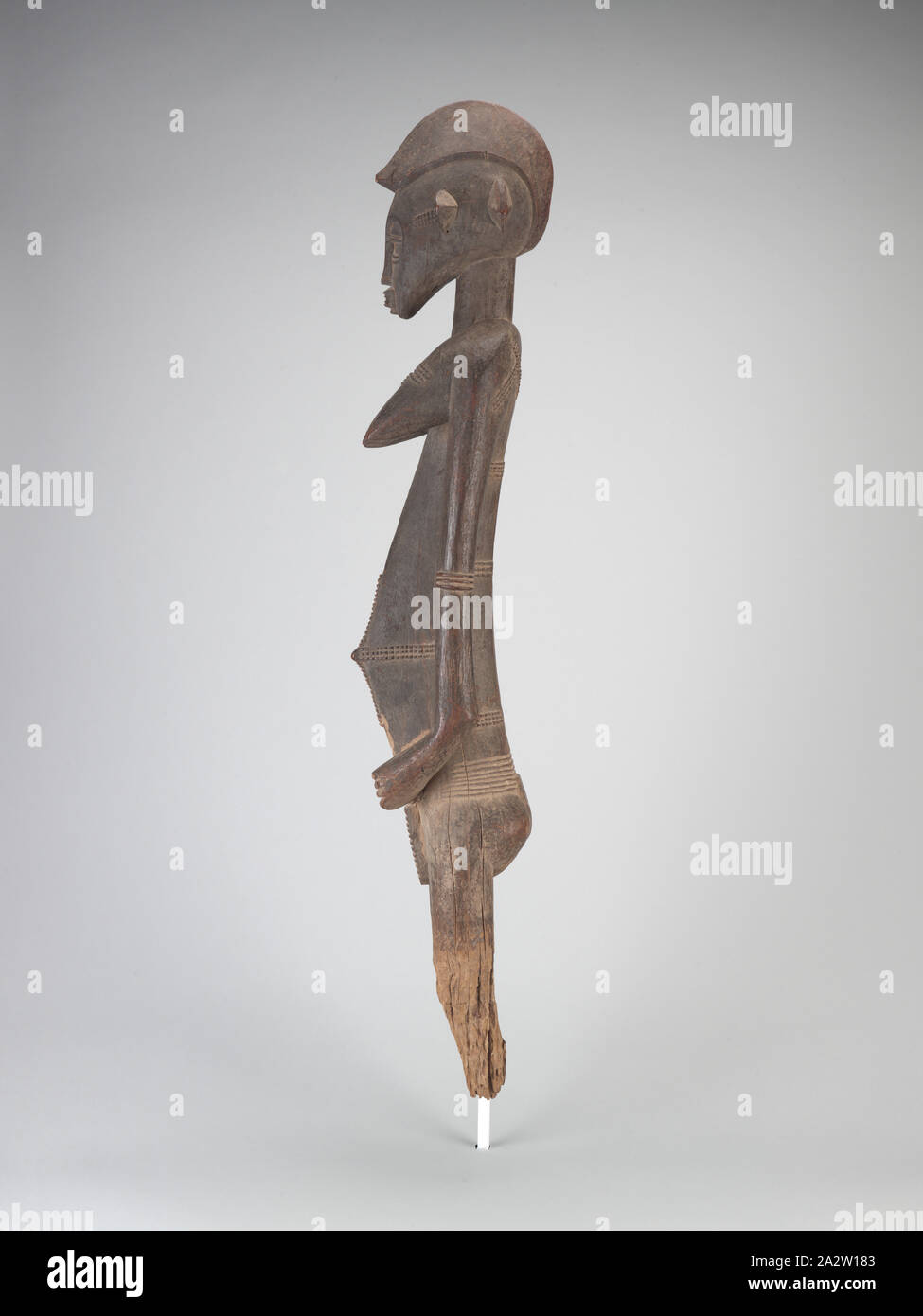 female ancestor figure, Senufo people, 20th century, wood, 41-5/8 x 8 x ...