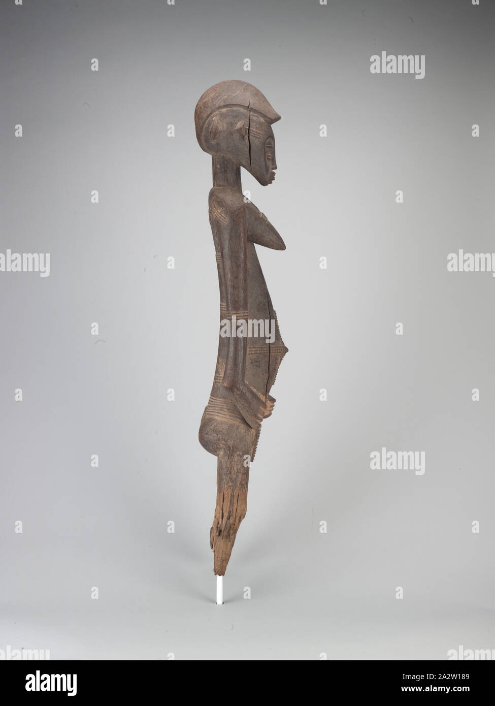 female ancestor figure, Senufo people, 20th century, wood, 41-5/8 x 8 x ...
