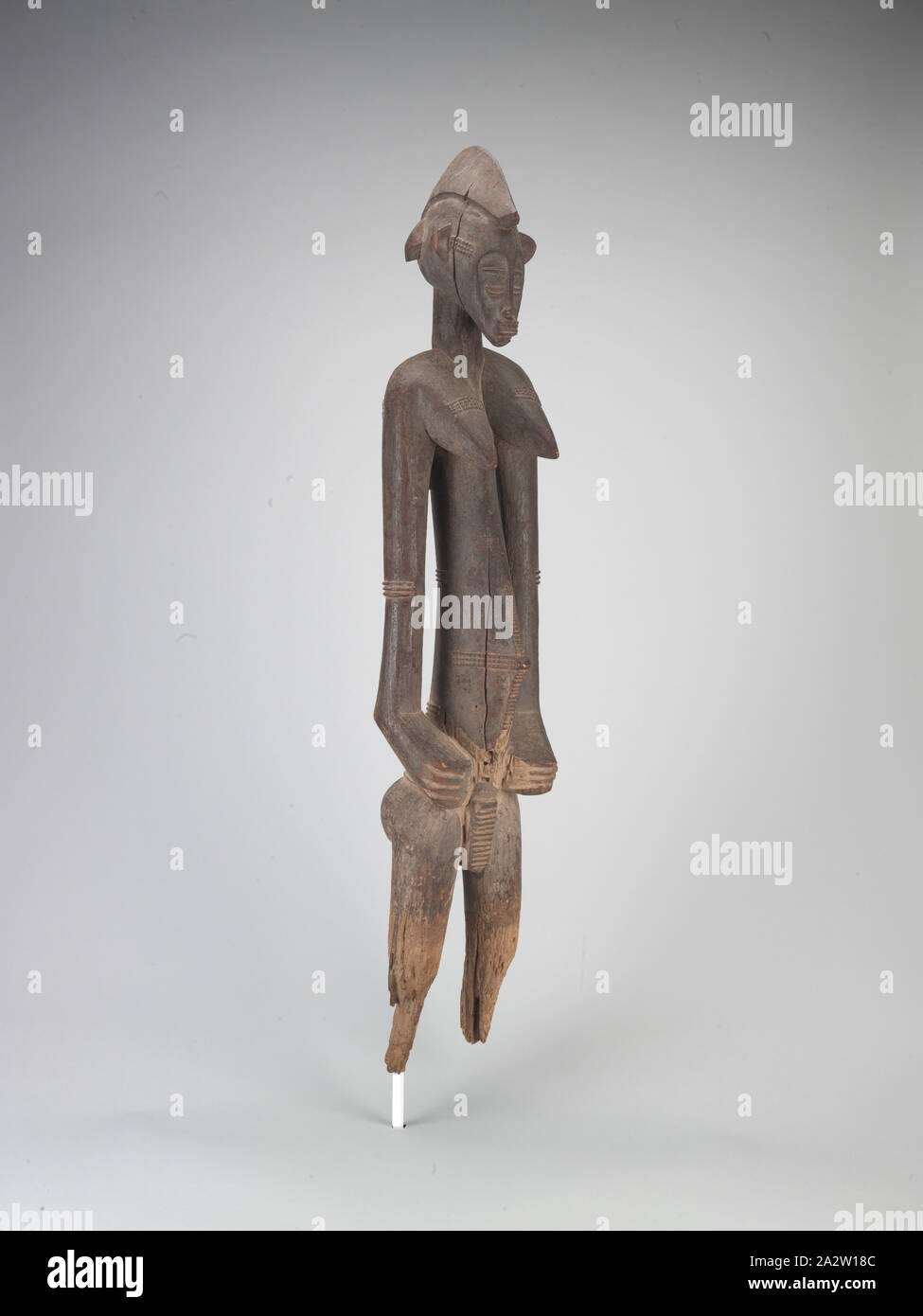 female ancestor figure, Senufo people, 20th century, wood, 41-5/8 x 8 x ...