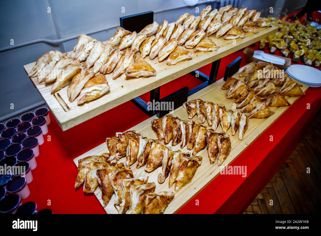 Puffs at a large buffet. Foods. Bakery Stock Photo - Alamy