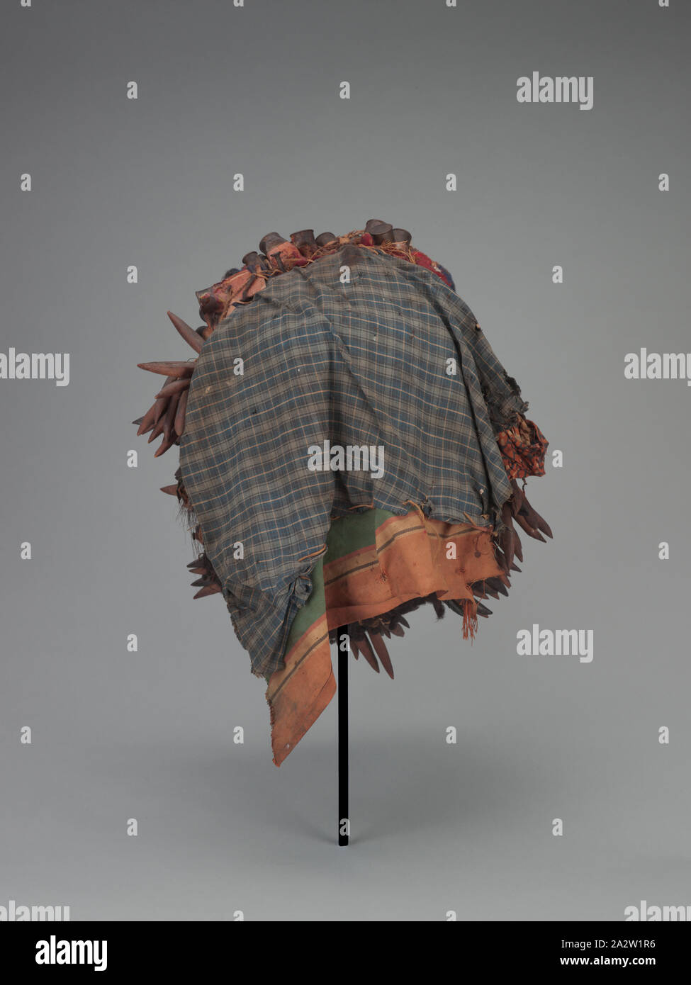 face mask, We people, early 20th century, wood, pigment, shells, cloth ...