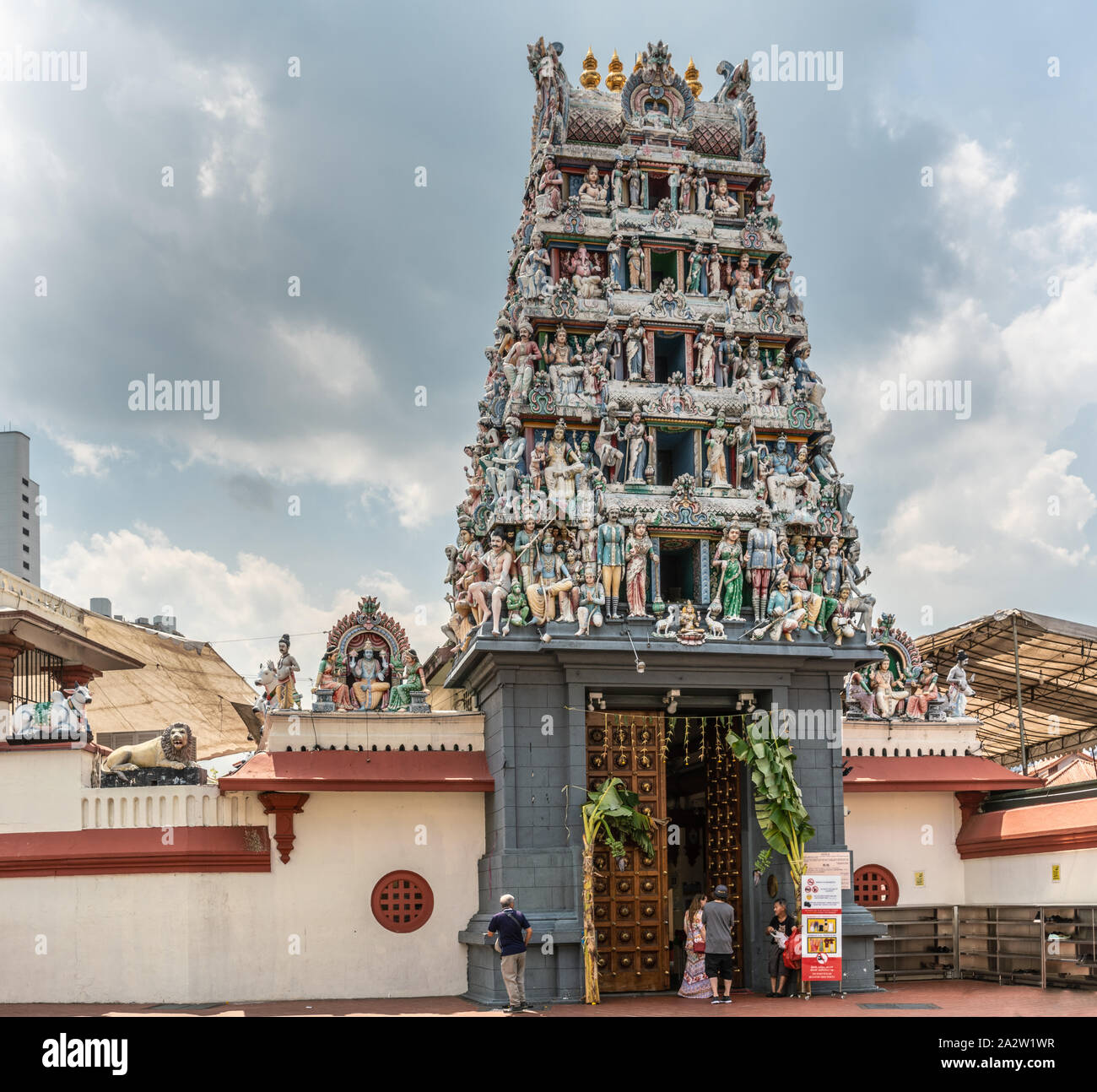 Singapore - March 22, 2019: Sri Mariamman Hindu Temple on South Bridge ...