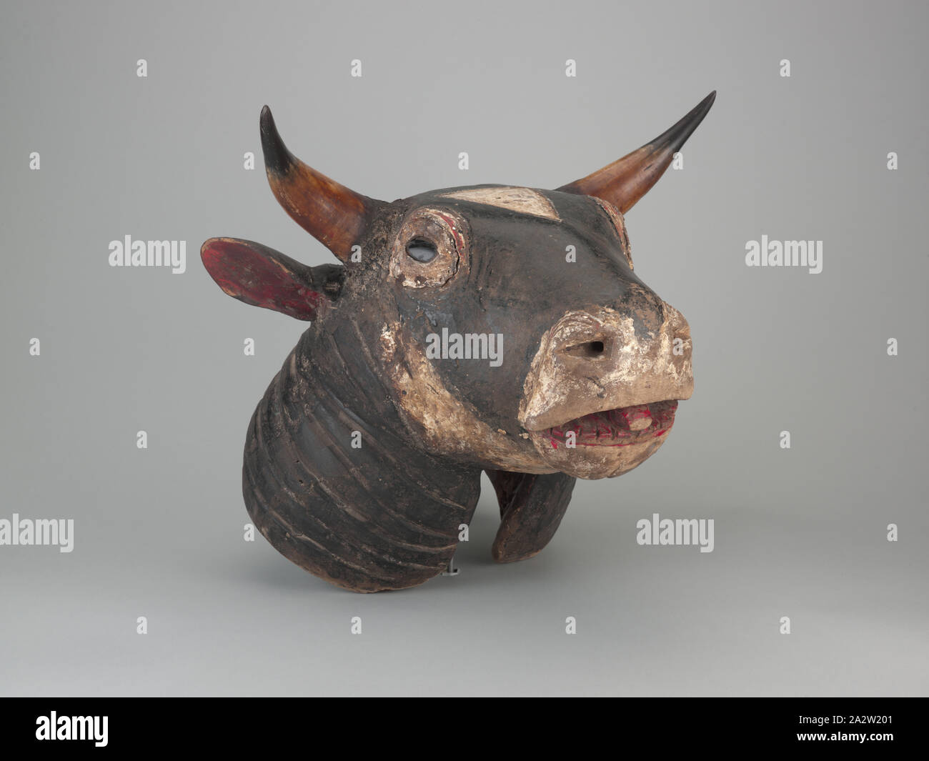 ox head helmet mask, Bidjogo people, 20th century, wood, horn, pigment ...
