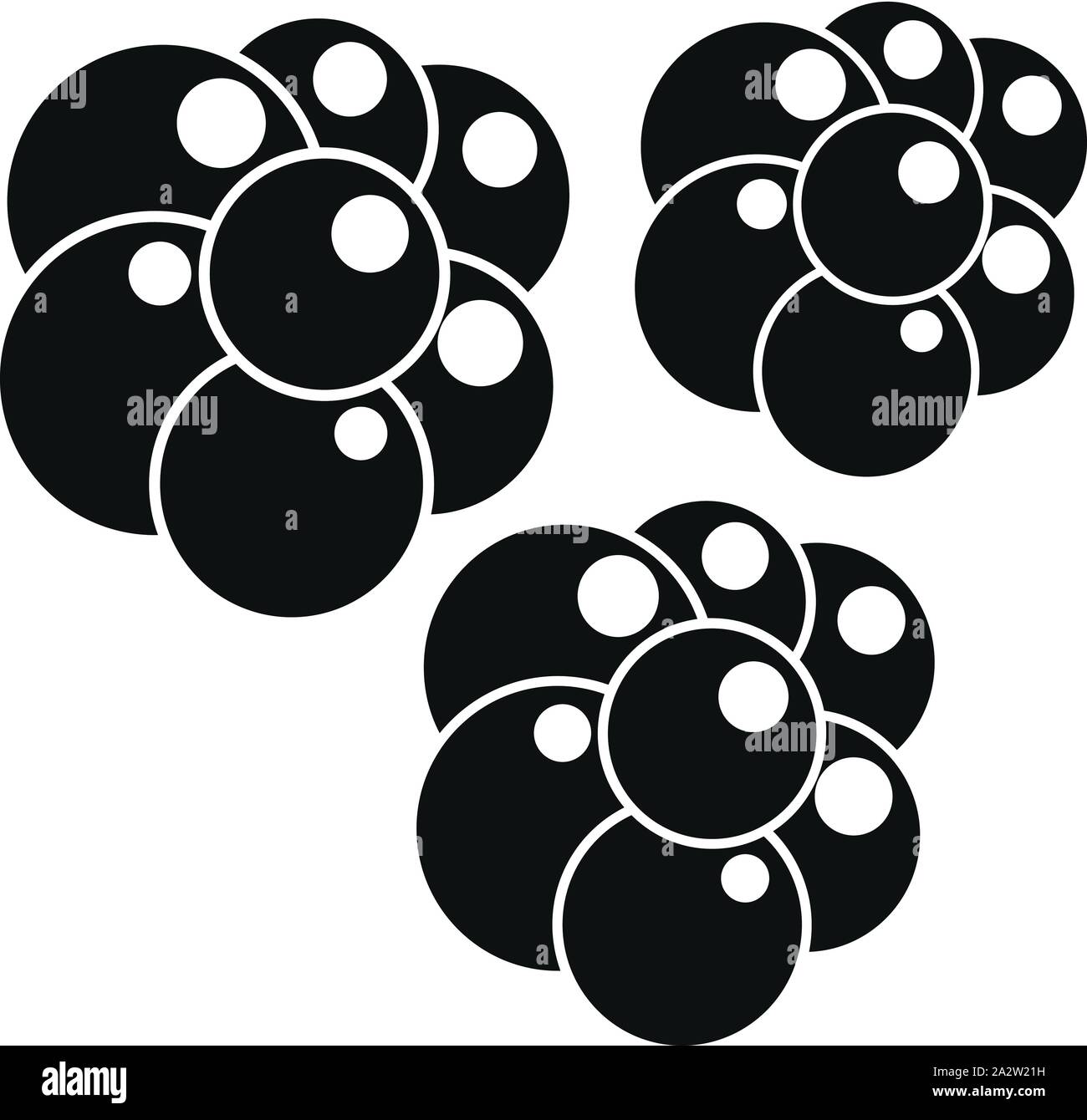 Bacteria molecule icon. Simple illustration of bacteria molecule vector ...