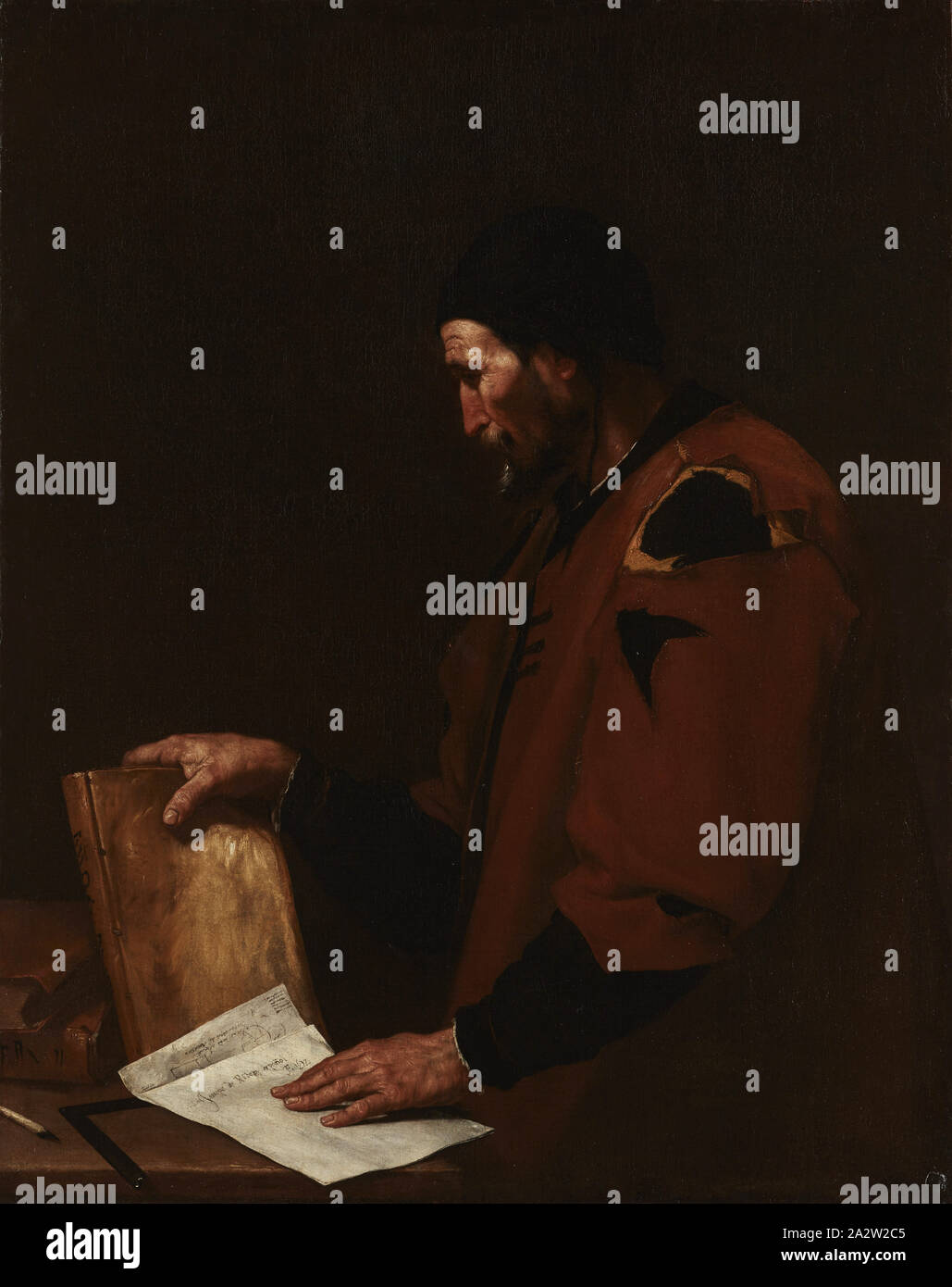 A Philosopher, probably Euclid, Jusepe de Ribera (Spanish, 1590-1652 ...