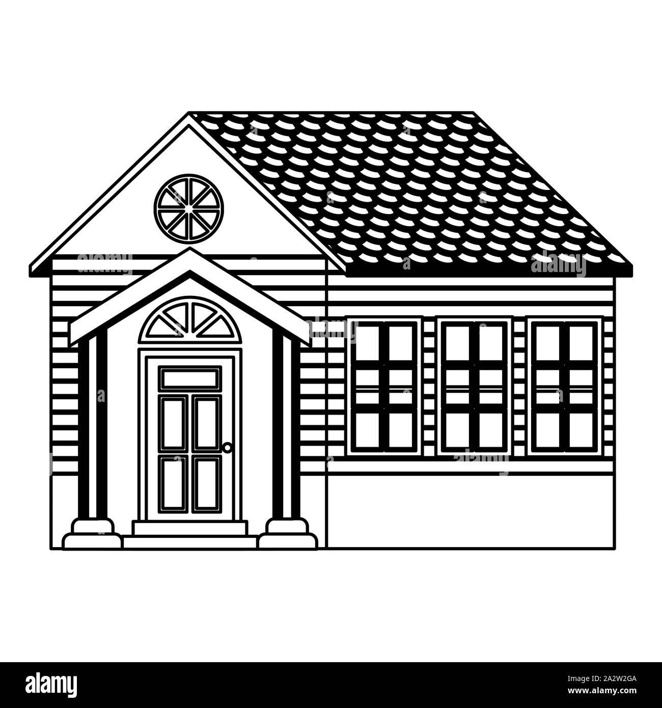 beauty house autumn facade icon Stock Vector Image & Art - Alamy