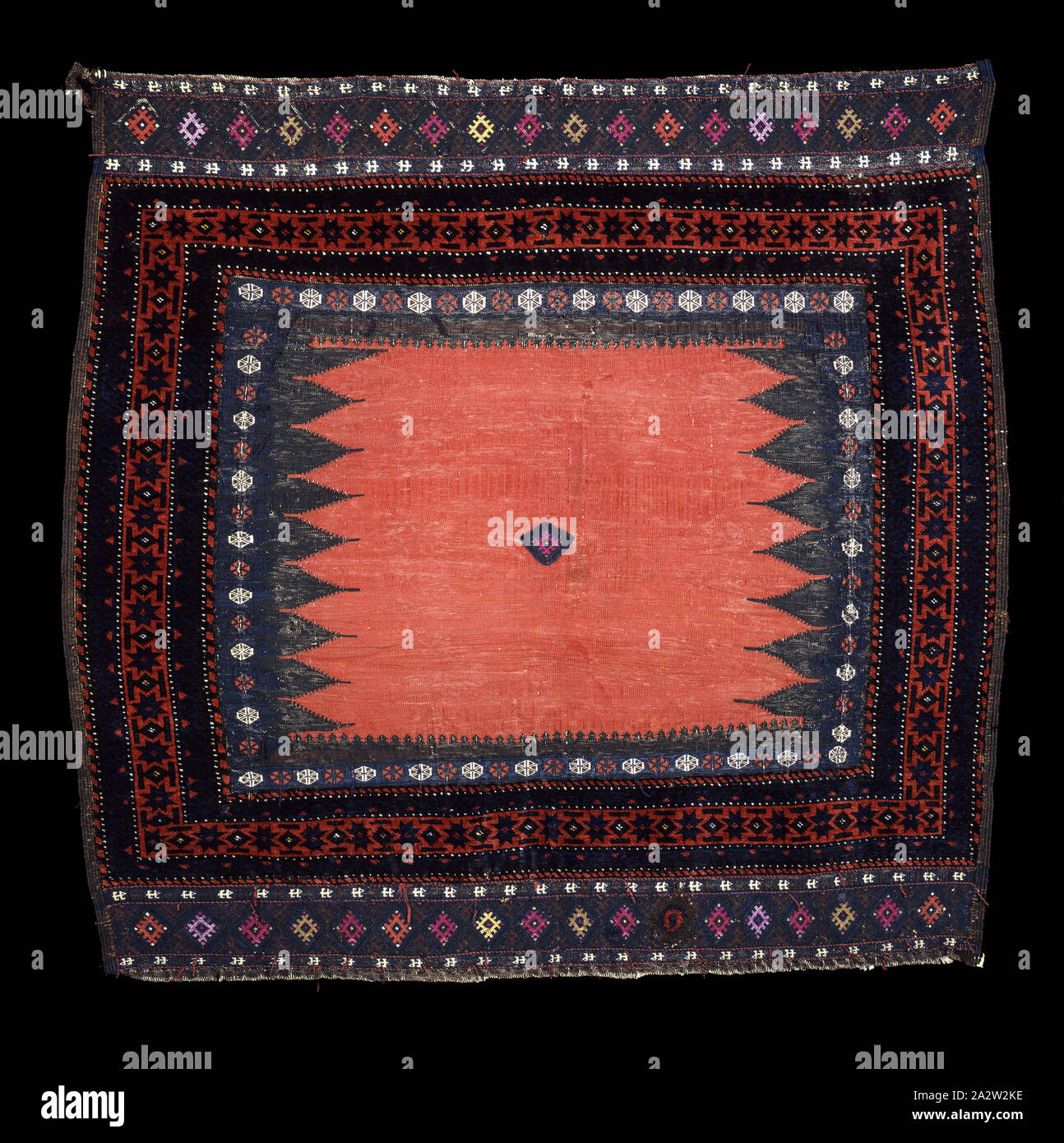 table rug (ru-korssi), Baluchi people, about 1900, wool, 48 x 50 in ...