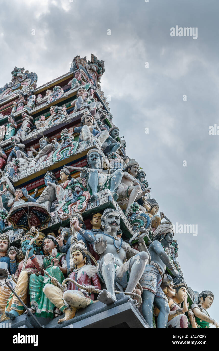 Singapore - March 22, 2019: Sri Mariamman Hindu Temple on South Bridge ...