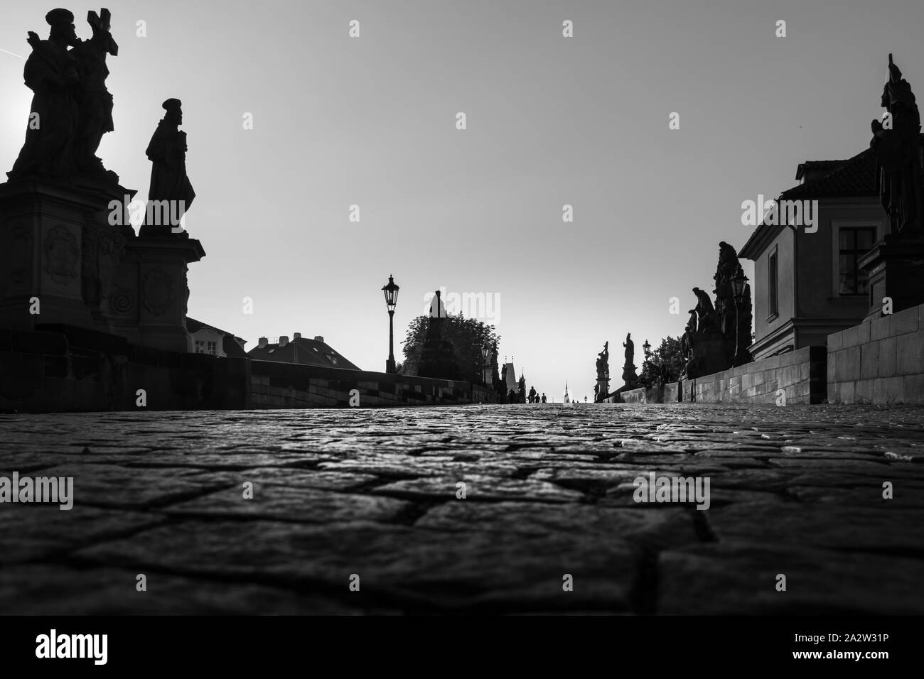 Prague golden hour Black and White Stock Photos & Images - Alamy