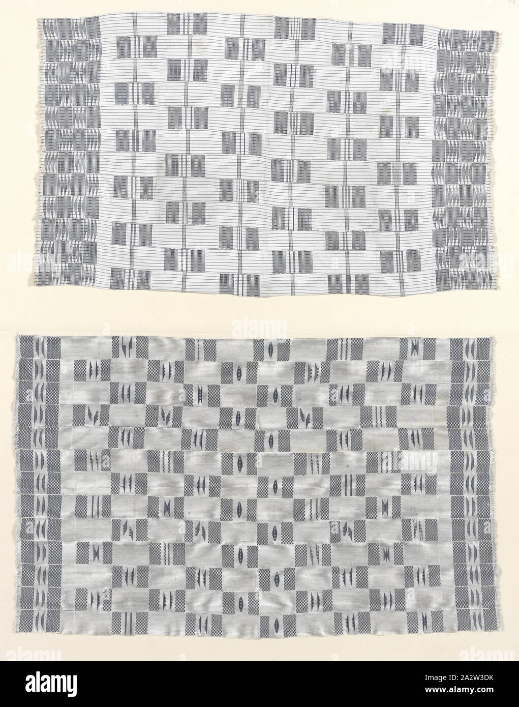 woman's wrapper; kente, Ewe people, mid-20th century, cotton, height ...