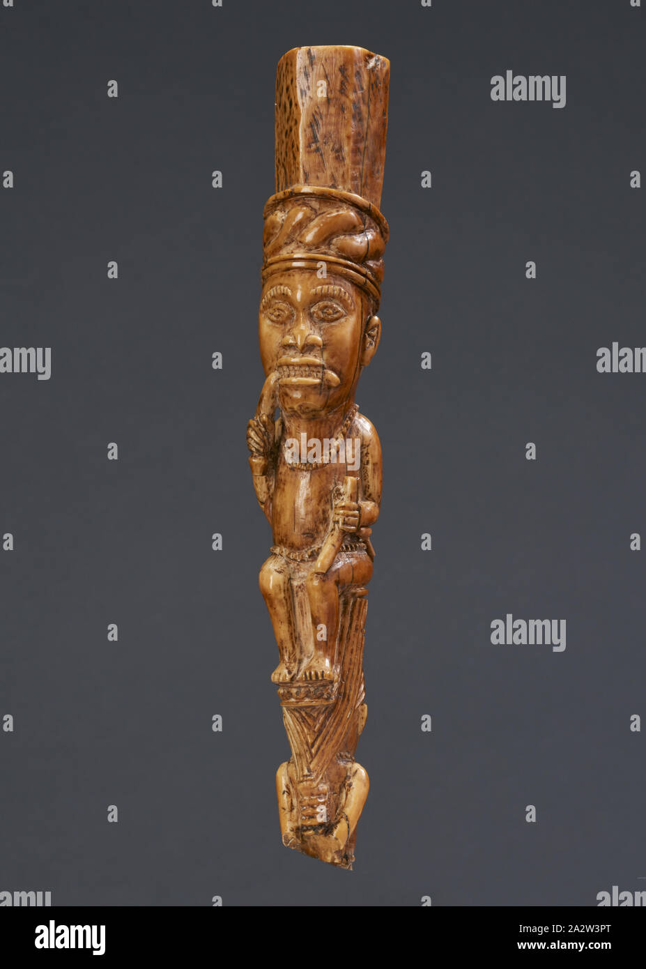 staff with seated leader, Master of Kasamvu (African), early 20th ...