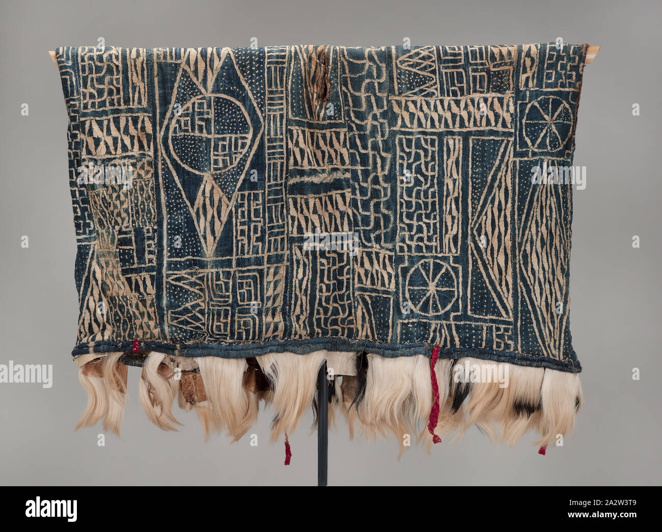 robe, Bamileke people, mid-20th century, cotton, wool, hide, fur, 34-3/ ...