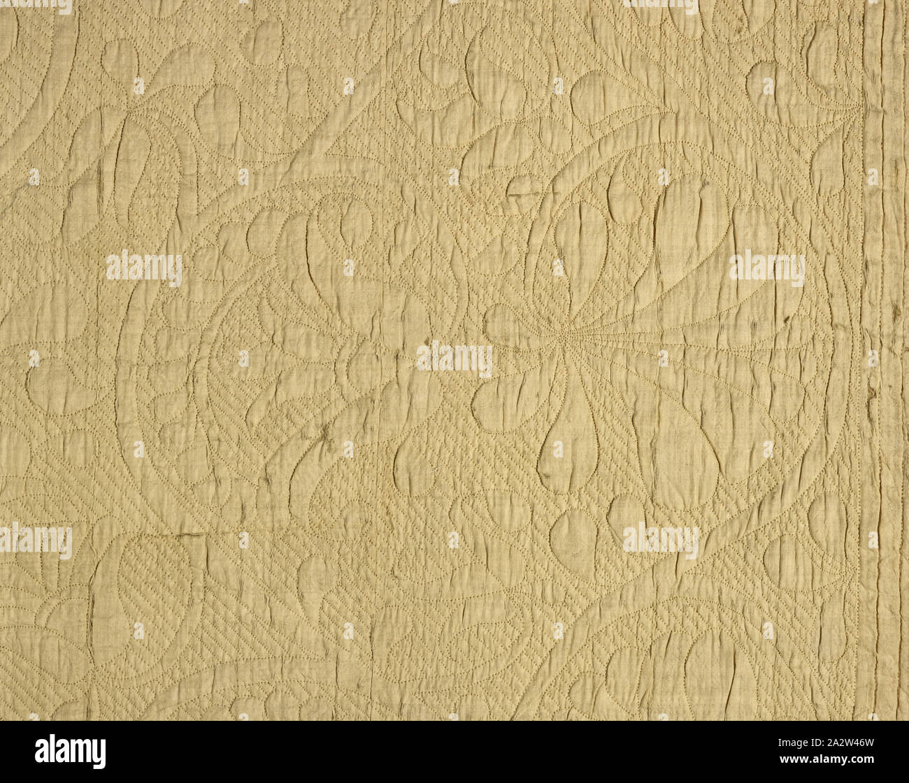 linsey-woolsey quilt, Unknown, 1700s, linen and wool, quilted, 100 x 90 ...