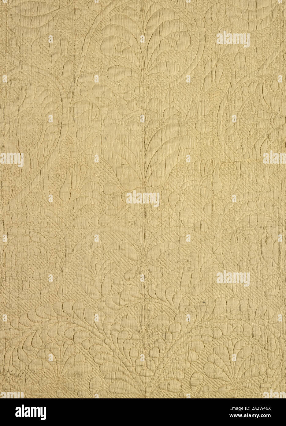 linsey-woolsey quilt, Unknown, 1700s, linen and wool, quilted, 100 x 90 ...