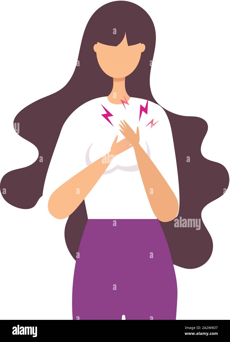 Chest Pain Cartoon Character Stock Photos & Chest Pain Cartoon ...
