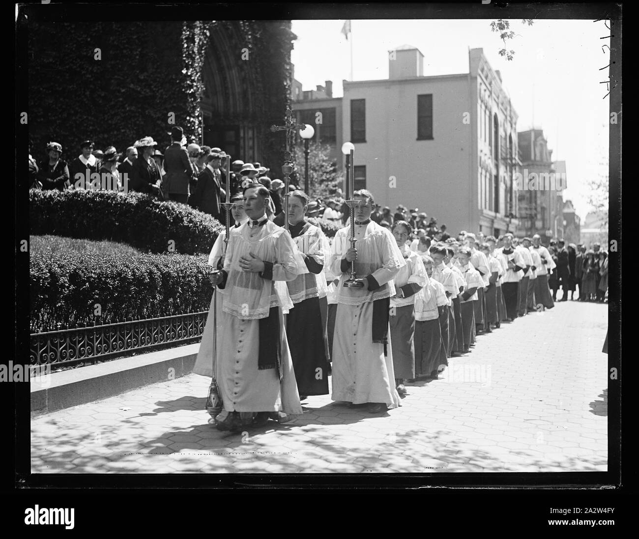 Outdoor religious procession Black and White Stock Photos & Images - Alamy