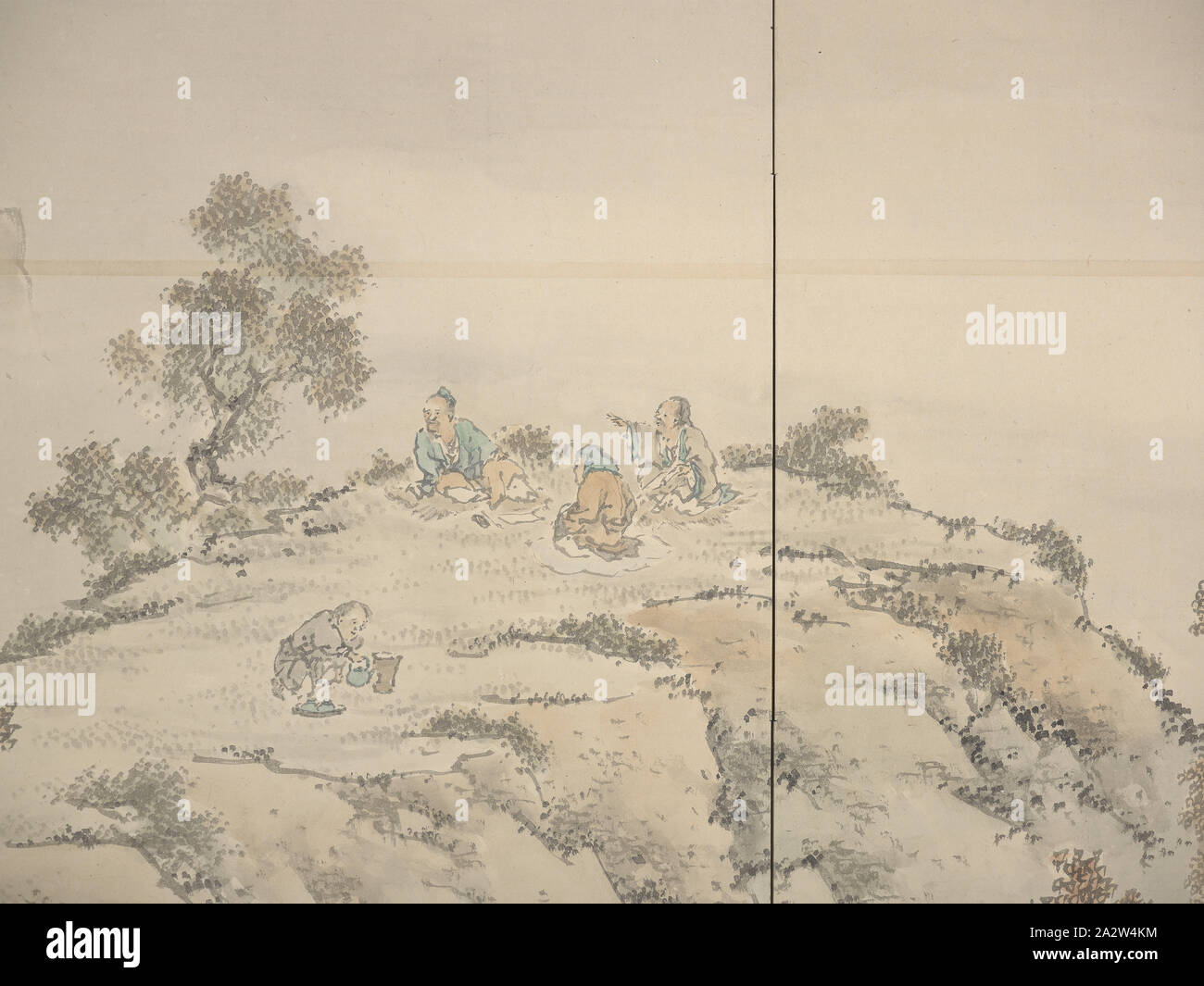 Enjoying the Waterside, Kishi Gantai (Japanese, 1782-1865), 1846, ink ...