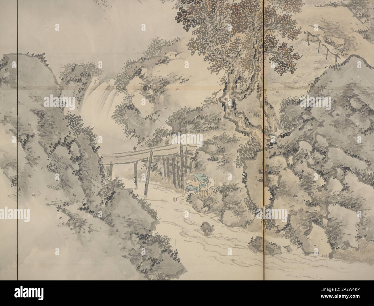 Enjoying the Waterside, Kishi Gantai (Japanese, 1782-1865), 1846, ink ...