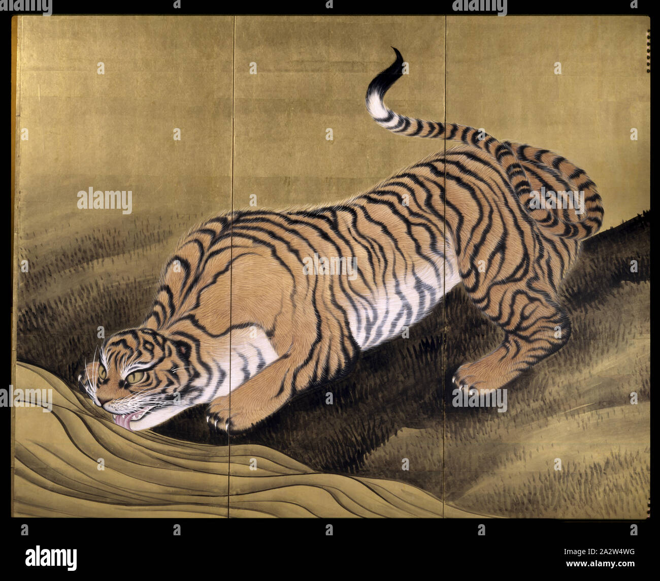Tigers in a Landscape, Kunii Ōbun (Japanese, 1833-1887), Meiji, 1884 ...