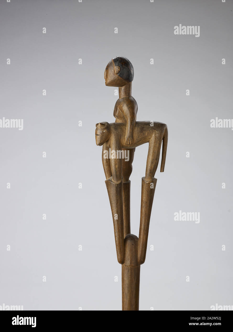staff depicting a woman and baboon (udlwedlwe), Baboon Master (African ...