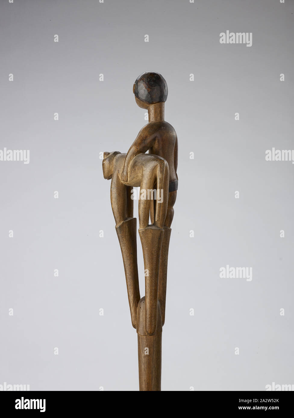 staff depicting a woman and baboon (udlwedlwe), Baboon Master (African ...