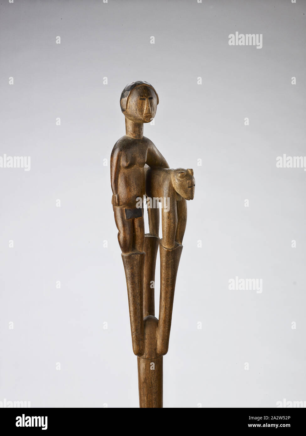 staff depicting a woman and baboon (udlwedlwe), Baboon Master (African ...