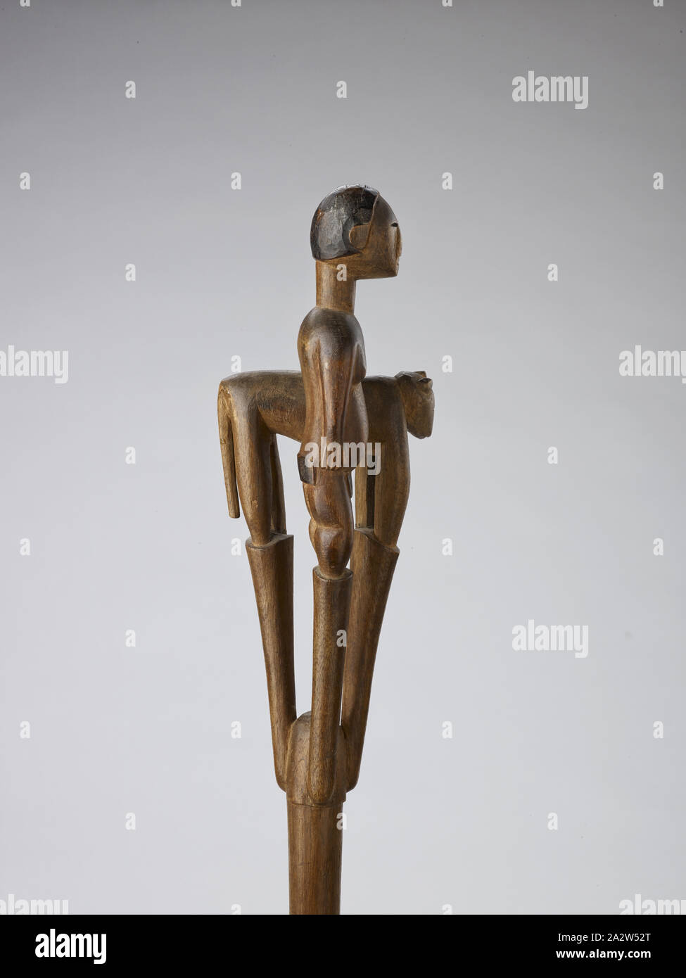 staff depicting a woman and baboon (udlwedlwe), Baboon Master (African ...