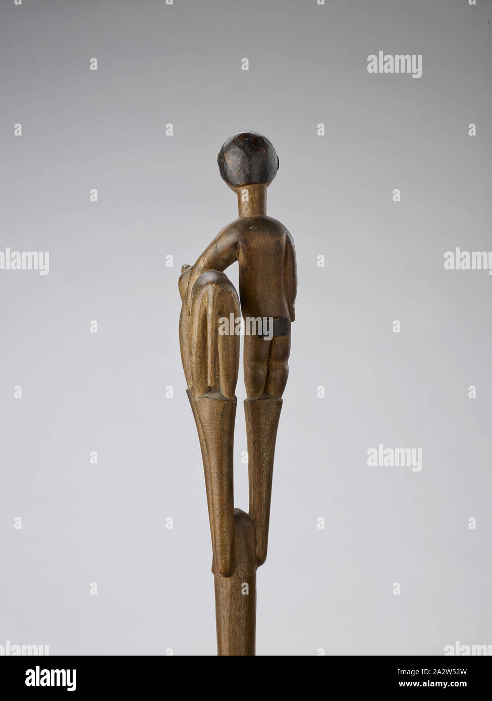 staff depicting a woman and baboon (udlwedlwe), Baboon Master (African ...
