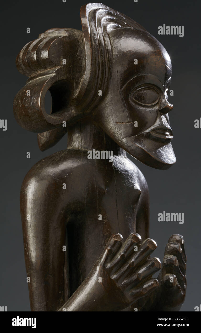 figure of chief, Chokwe people, late 19th - early 20th century, wood ...