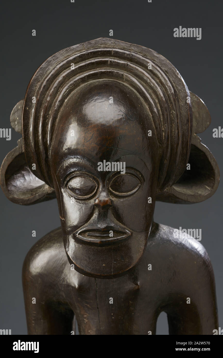 figure of chief, Chokwe people, late 19th - early 20th century, wood ...