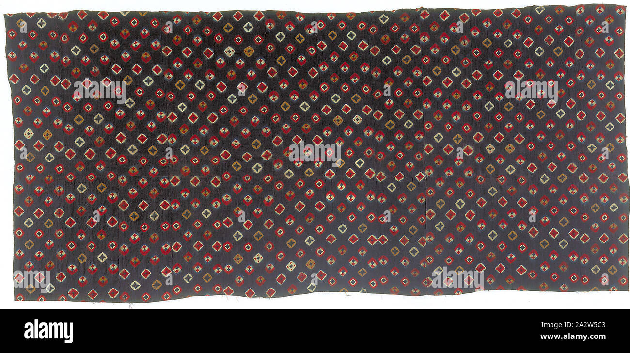 ceremonial textile (Nambu with Tigma design), about 1800, resist-dyed ...