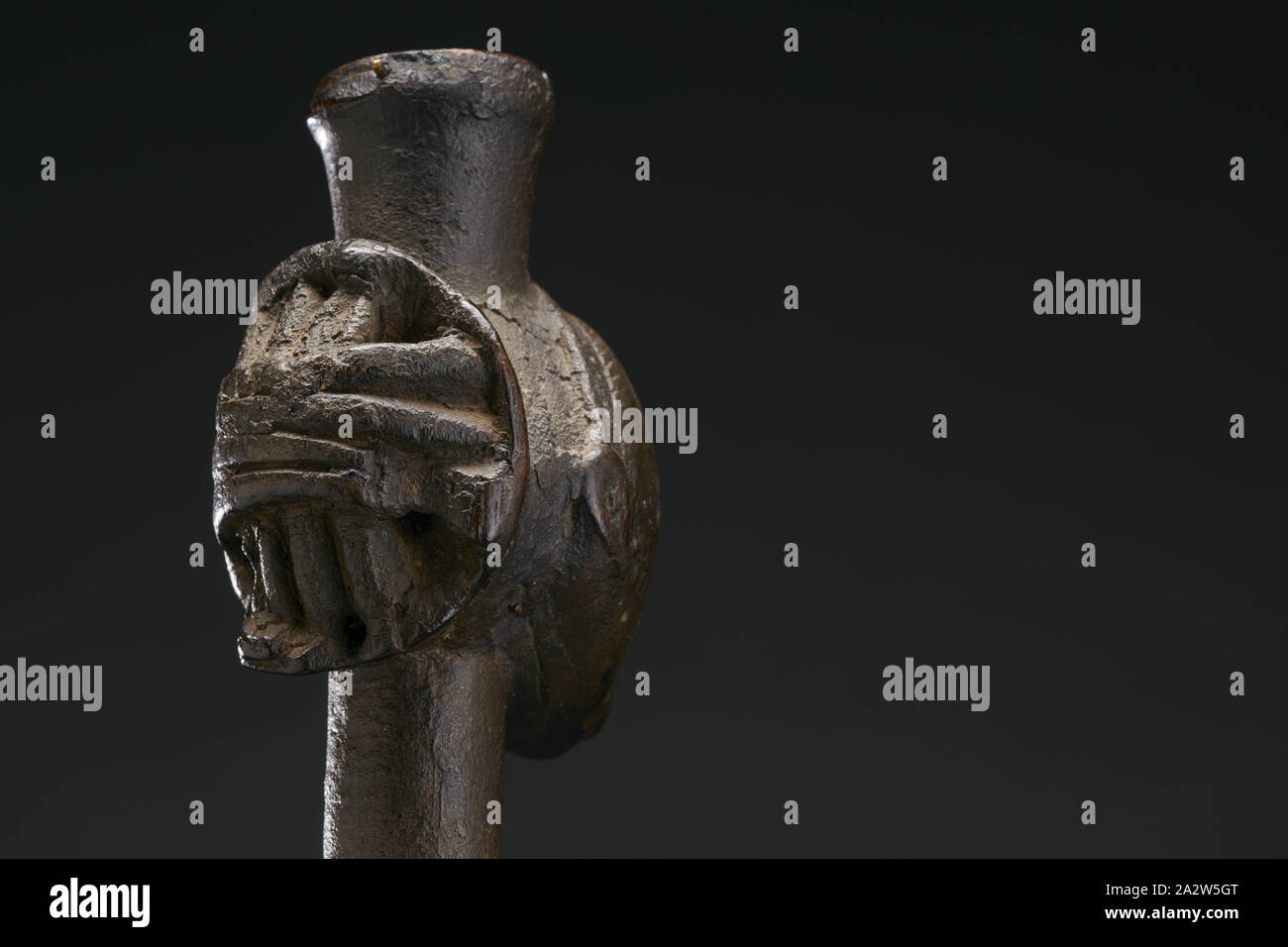 female figure from staff, Luba people, 1870-1900, wood, incrustation ...