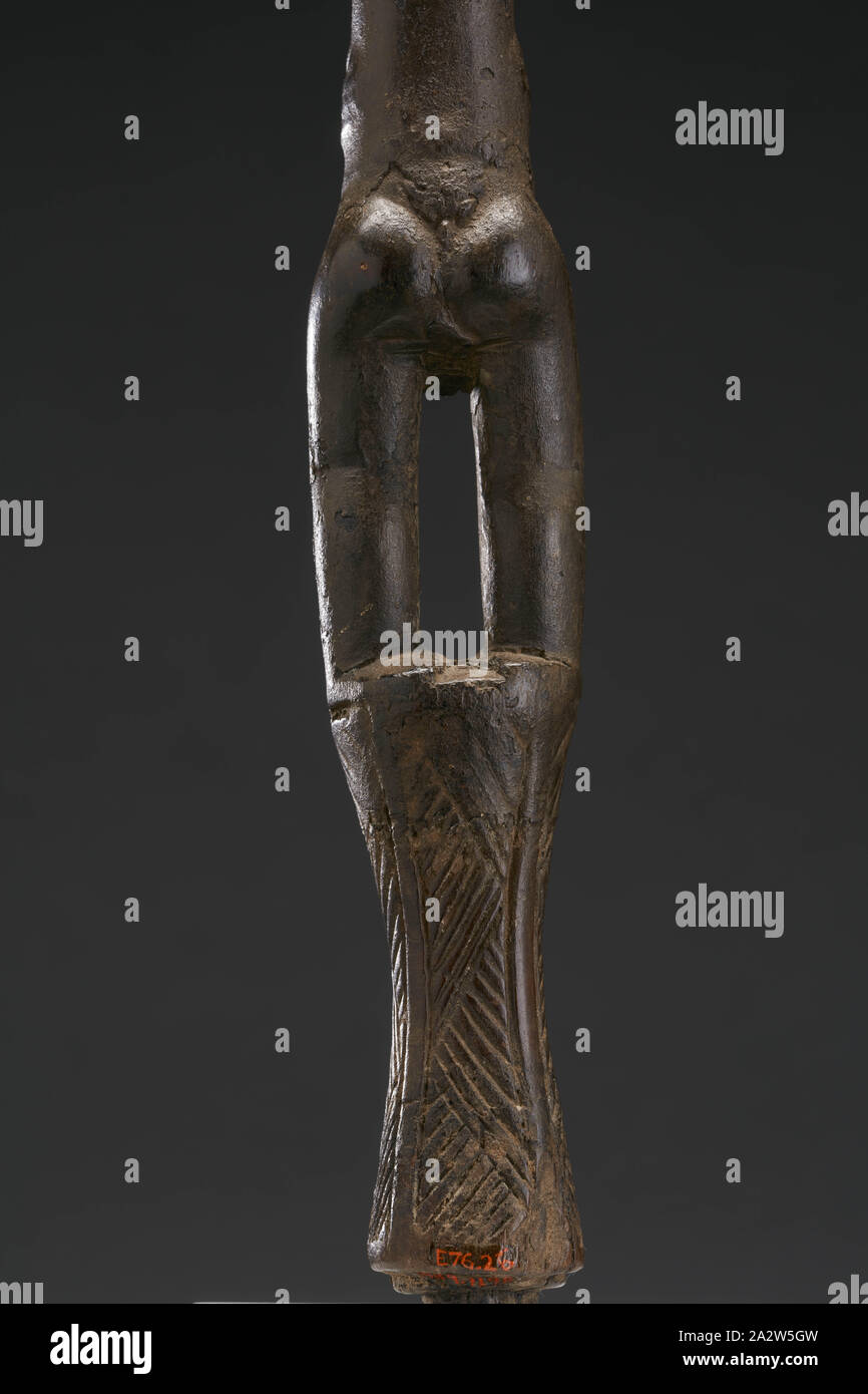 female figure from staff, Luba people, 1870-1900, wood, incrustation ...