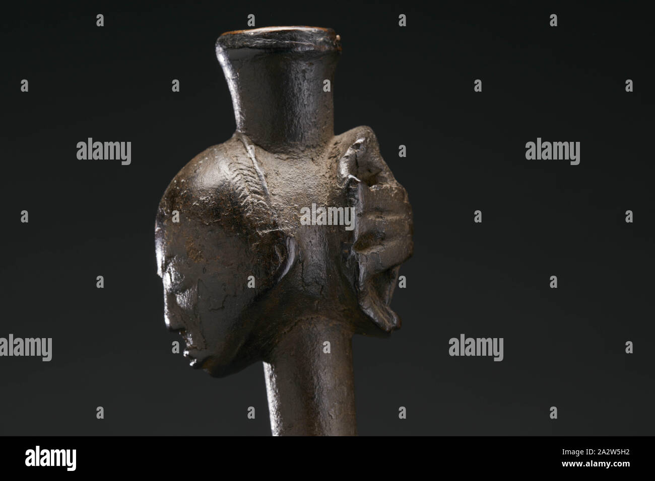 female figure from staff, Luba people, 1870-1900, wood, incrustation ...