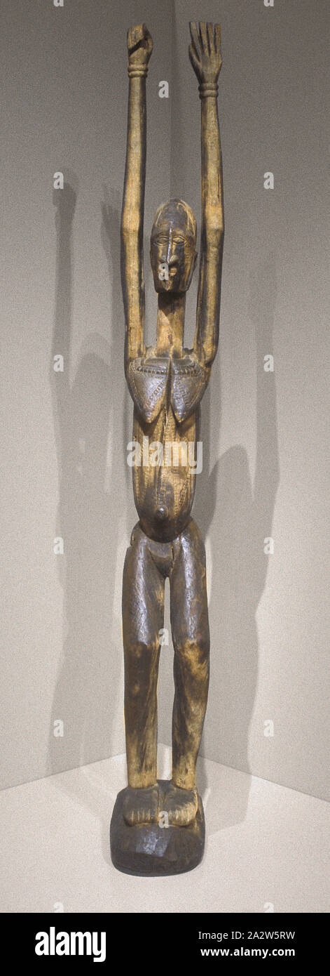 female figure, Dogon people, 18th-19th century, wood, incrustation ...